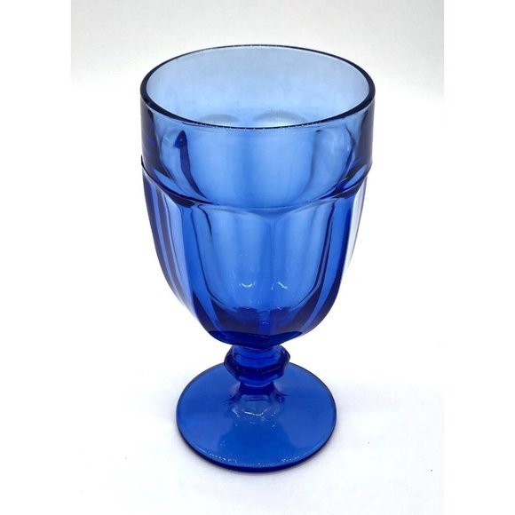 Libbey | Other | Vintage Libbey Duratuff Gibaltar Cobalt Blue 7 Goblet ...